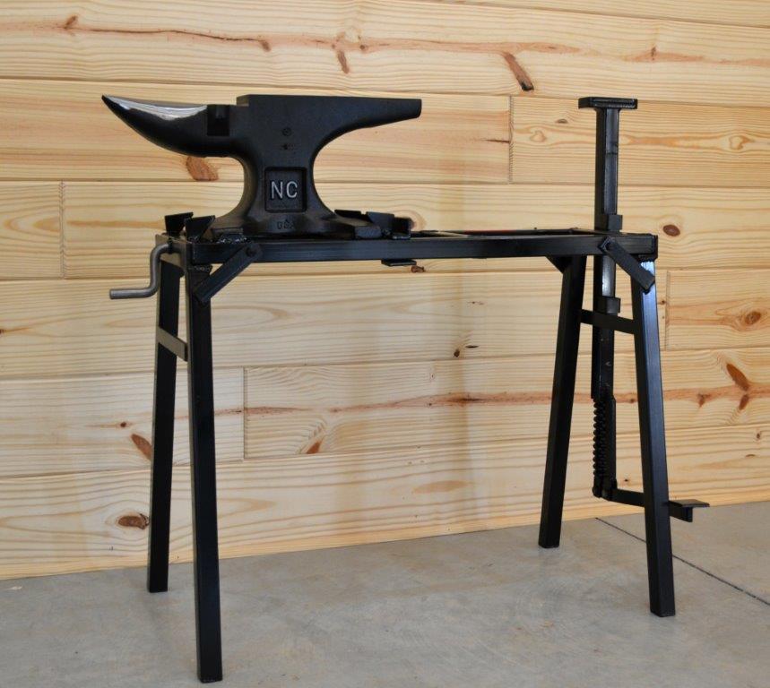 NC Folding Anvil Stand with Vise – Empire Farrier Supply